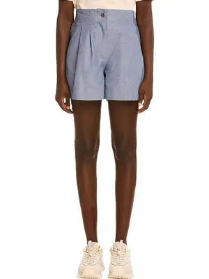 Moncler Pleated Shorts - Medium Blue
