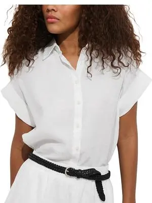 ALEX MILL Maddie Linen Blouse - White
