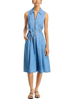 L'Agence Kieran Belted Shirt Dress - Oracle