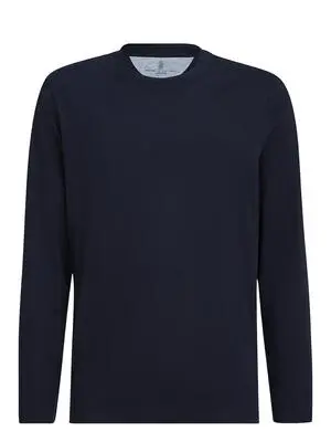 Brunello Cucinelli Cotton Long-sleeve T-shirt - Blue