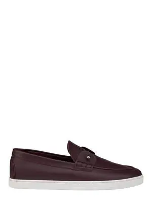 CHRISTIAN LOUBOUTIN Chambeliboat Leather Loafers Red