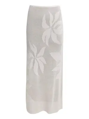 SIR. Solange Knitted Midi Skirt - Ivory