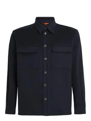 Barena Venezia Cashmere Overshirt Navy
