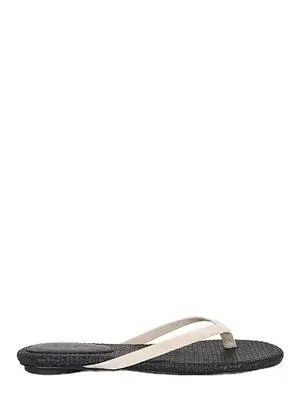 ST. AGNI Suede Woven Flip Flop - Rock