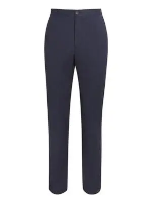 Pal Zileri Stretch-virgin Wool Half-elasticated Trousers - Blue