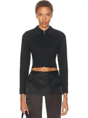 ALFIE Tori Cropped Zip Jacket - Black