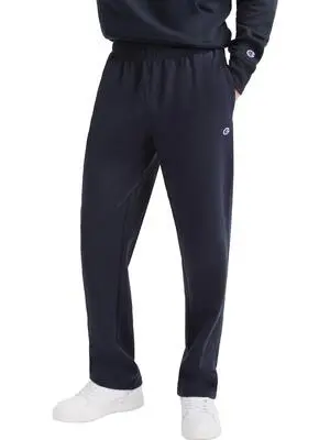 Champion Powerblend Sweatpants, Open Hem, C Logo - Deep Navy