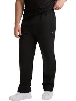 Champion Powerblend Sweatpants, Open Hem, C Logo - Big & Tall Black