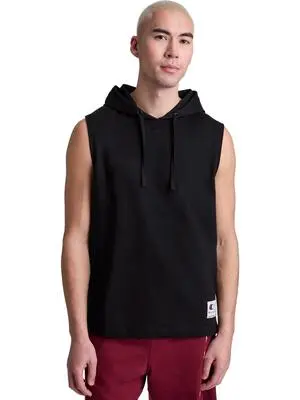 Champion Sleeveless Hoodie With Embroidered Logo - Black