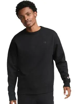 Champion Powerblend Crewneck Sweatshirt With C Logo - Black