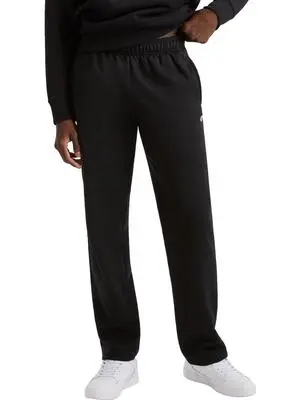 Champion Powerblend Sweatpants, Open Hem, C Logo - Black