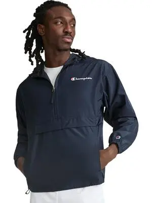 Champion Stadium Packable Jacket With Script Logo - Navy