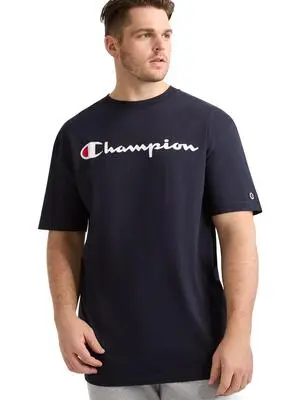 Champion Classic Graphic T-shirt, Script Logo Big & Tall - Deep Navy