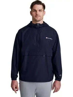 Champion Stadium Packable Jacket, Script Logo Big & Tall Navy
