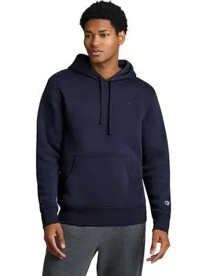 Champion Powerblend C Logo Hoodie Deep Navy