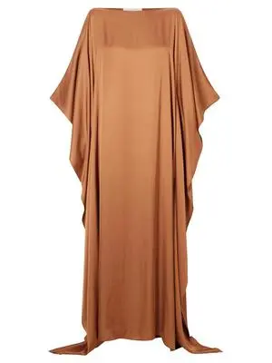 Sasuphi Marta Satin Maxi Dress - Brown