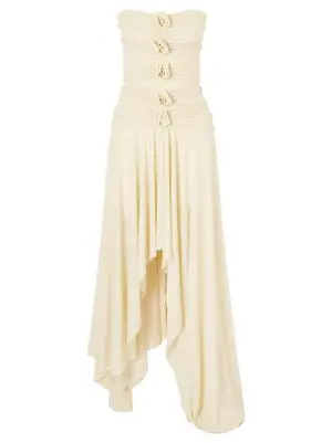 MAYGEL CORONEL Andi Draped Jersey Maxi Dress - Neutrals