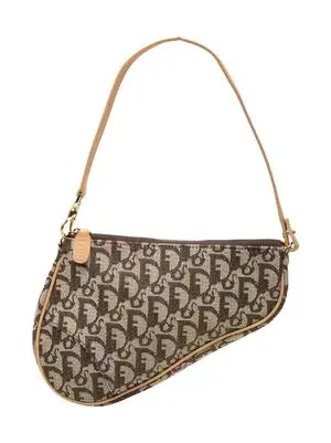 Dior 2001 Diorissimo Canvas Saddle Pochette - Brown