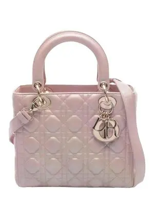 Dior Christian Dior Lady Dior Medium Satchel Lambskin Cannage Pink