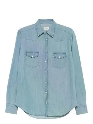 DRUMOHR Buttoned Chest-pocket Shirt - Blue
