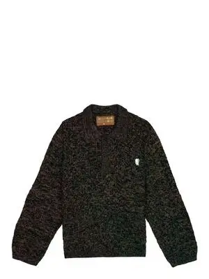 BRAIN DEAD Half-button Sweater - Brown