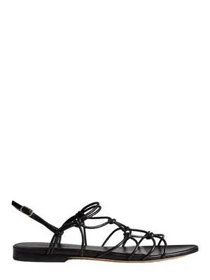 Le Monde Beryl Grace Leather Sandals - Black