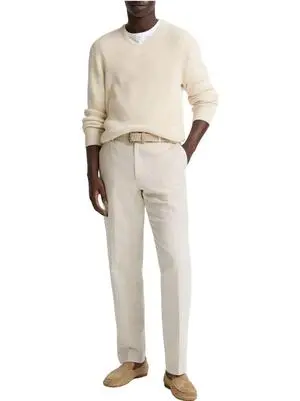 Vince Linen-cotton Classic Pant - White