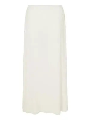 COLLEEN ALLEN Colleen Allen Stretch Tencel Modal, Silk And Cashmere-Blend Maxi Skirt Ivory