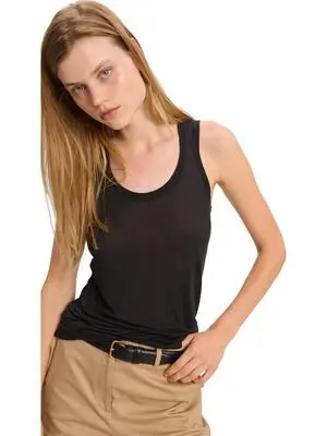 ATM Anthony Thomas Melillo Modal Sweetheart Tank Top - Black
