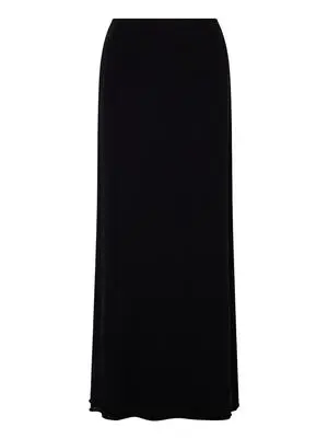 COLLEEN ALLEN Colleen Allen Stretch Tencel Modal Silk And Cashmere-Blend Maxi Skirt Black