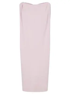 Balenciaga Sack Silk And Wool-Blend Cady Midi Dress Pink