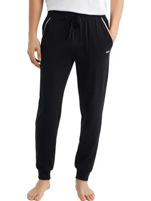 BOSS Unique Cotton Blend Pajama Joggers - Black