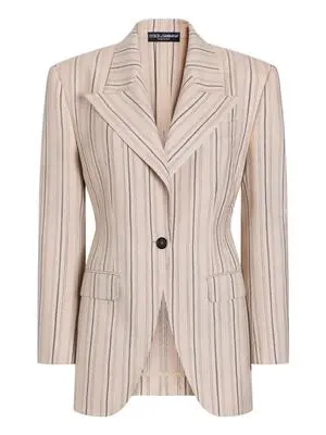 Dolce & Gabbana Single-breasted Pinstripe Jacket - Multicolor