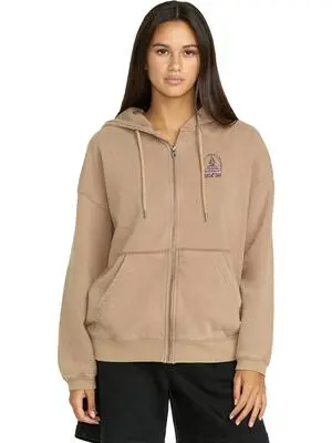 Volcom Zip Up Hoodie - Hazelnut
