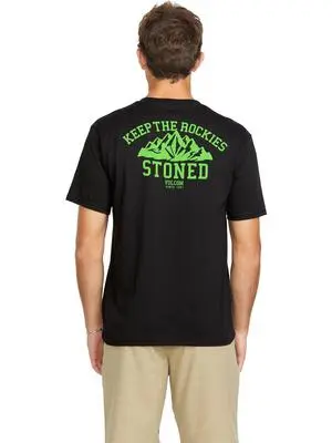 Volcom Keep Rockies Stoned Short Sleeve Tee - Black