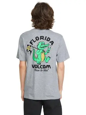 Volcom Men's Gatornation Short Sleeve Tee Heather Grey