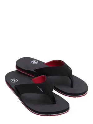 Volcom Victor Sandals Black/red