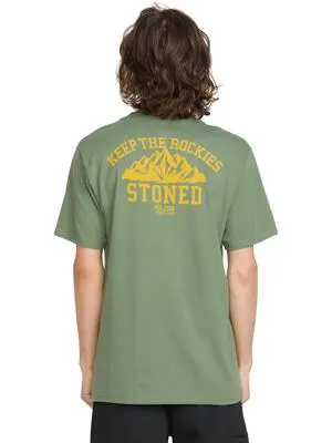 Volcom Keep Rockies Stoned Short Sleeve Tee - Light Olive