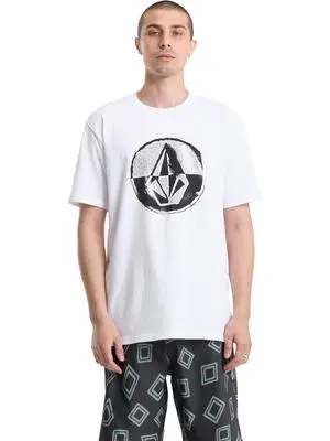 Volcom Circle Split Short Sleeve Tee - White