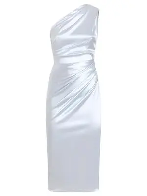Dolce & Gabbana One-shoulder Stretch Satin Dress - Grey