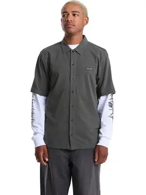Volcom Chavo Button Down Short Sleeve Tee - Castlerock