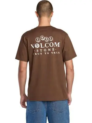 Volcom Men's Veevo Short Sleeve Tee Brownstone