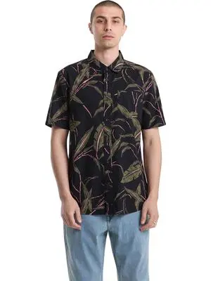 Volcom Men's Markerstone Short Sleeve Shirt Black