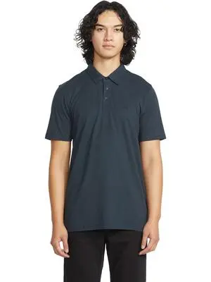 Volcom Men's Wowzer Polo Short Sleeve Shirt Navy