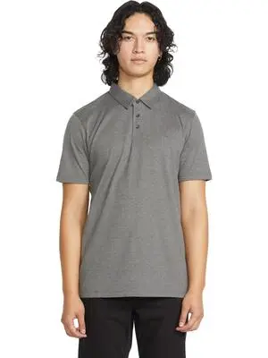 Volcom Men's Wowzer Polo Short Sleeve Shirt Stealth