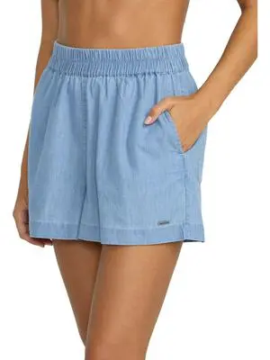 Volcom Lived In Track Shorts Chambray