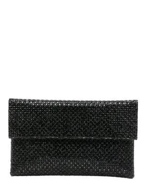 TWENTY FOURHAITCH Morna Woven Chain Clutch Bag - Black