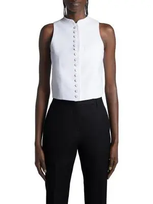 TOM FORD Cotton Piqué Fitted Vest - White