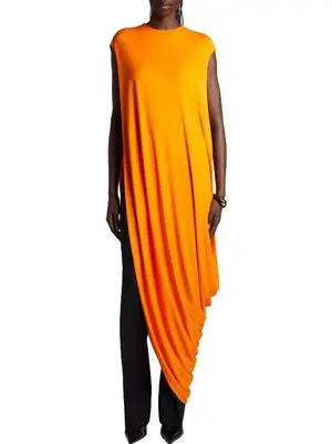 TOM FORD Asymmetrical Crepe Jersey Top - Orange