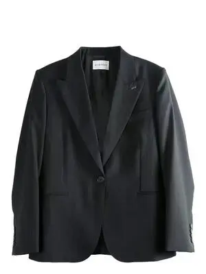 Givenchy Single-Breasted Pinstripe Blazer Black